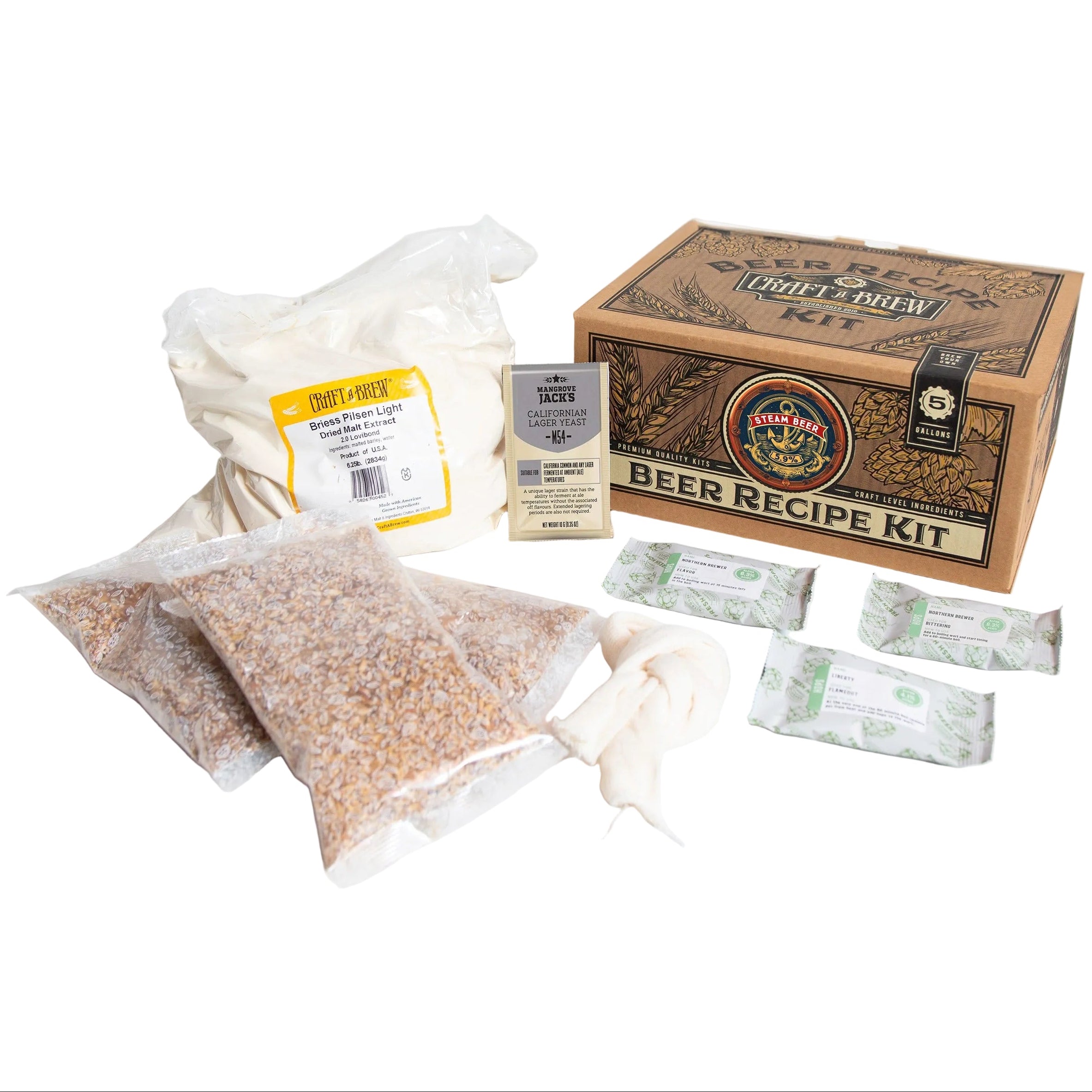 Steam Beer 5 Gallon Beer Recipe Kit | Craft a Brew